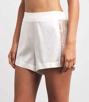 AUBADE Silk-blend Lace Inset Shorts