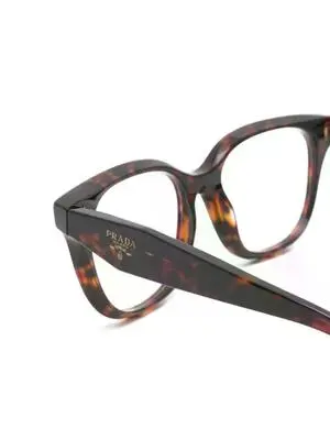Prada Tortoiseshell-effect Square-frame Glasses