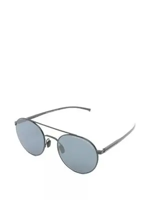 Porsche Design Double-bridge Round-frame Sunglasses