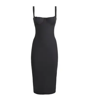 SKIMS Body Midi Dress With Underwire - Black
