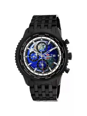 SEAPRO Meridian World Timer Gmt Chronograph Watch - Blue