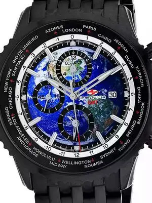 SEAPRO Meridian World Timer Gmt Chronograph Watch