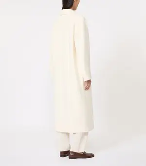 Max Mara Virgin Wool-cashmere Madame Icon Coat - White