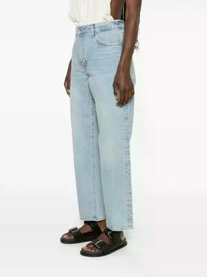 FRAME Whiskered Five-pocket Jeans - Blue