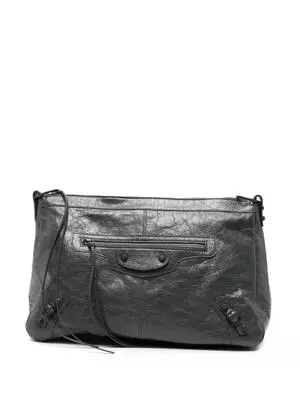 Balenciaga Medium Le City Moto Leather Messenger Bag