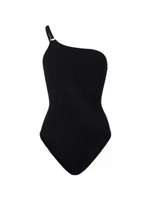 Hunza G Clara One-shoulder Swimsuit - Black