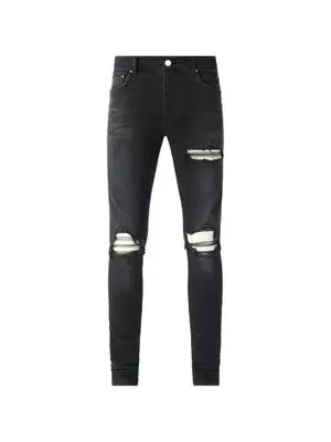 Amiri Mx1 Ultrasuede Slim-fit Jeans - Black