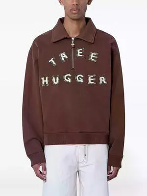 STORY MFG. Geo Embroidered Half-zip Sweatshirt