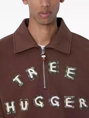 STORY MFG. Geo Embroidered Half-zip Sweatshirt