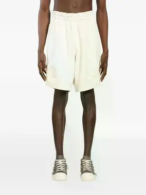 ROADLESS Cream Cotton Jersey Wide Leg Shorts