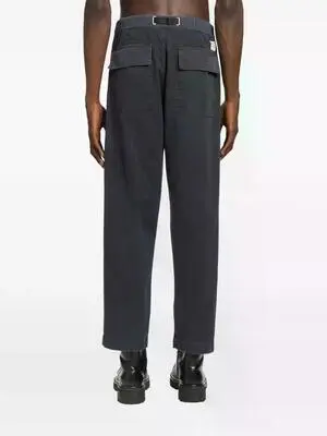 WHITE SAND Belted Cotton Trousers