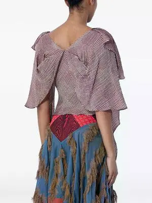 KIKO KOSTADINOV Plexus Ruffled-draped Blouse
