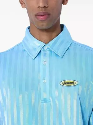METALWOOD STUDIO Striped Logo-patch Polo Shirt