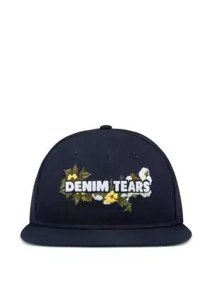 DENIM TEARS Floral Embroidered Cap - Blue