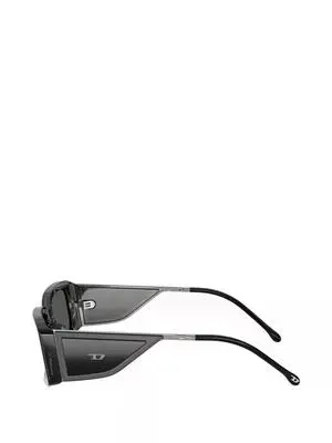 DIESEL® Rectangle Frame Sunglasses - Black