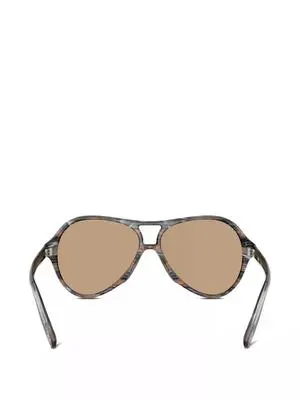 DIESEL® D-logo Pilot Sunglasses