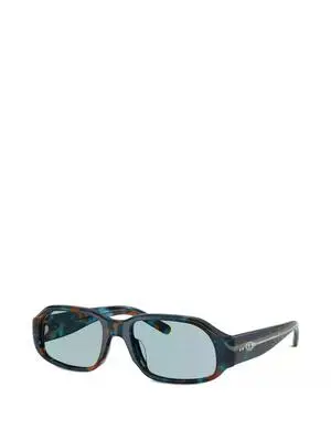 DIESEL® Tortoiseshell-effect Rectangle Frame Sunglasses - Blue