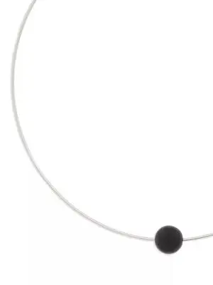 LEMAIRE Onyx Pendant Choker Necklace
