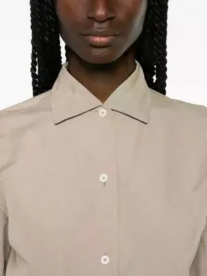 JIL SANDER Khaki Beige Cotton Boxy Fit Shirt