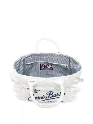 MC2 SAINT BARTH Colette" Embroidered Broderie Anglaise Tote Bag