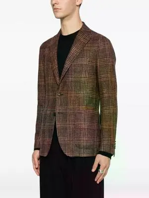 Tagliatore Check-pattern Notched-lapel Blazer