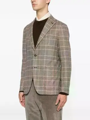 Tagliatore Check-pattern Notched-lapel Blazer