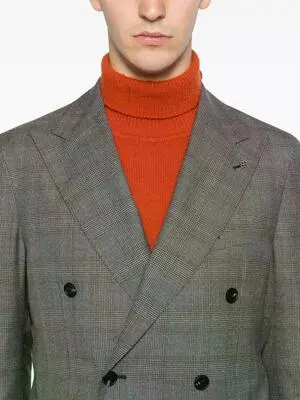 Tagliatore Double-breasted Checked Suit - Grey