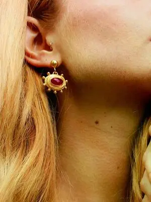 OTTOMAN HANDS Ruby Zand Drop Earrings