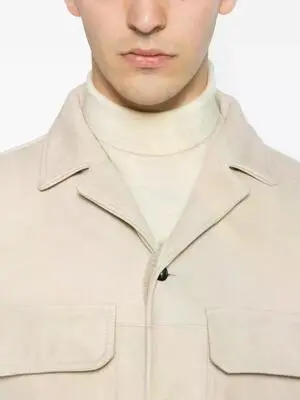 Tagliatore Cream Chest-pocket Jacket