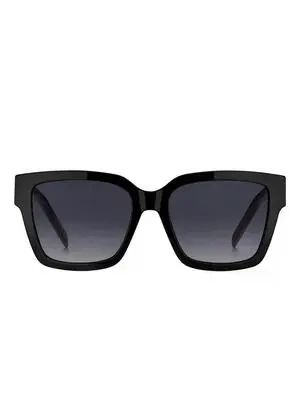 BOSS Square-frame Sunglasses With Gold-tone Detail - Black