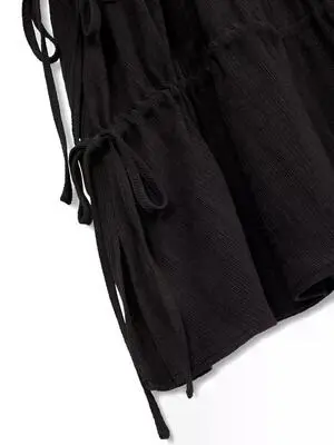 STUDIO TOMBOY Shirred Sleeveless Blouse - Brown