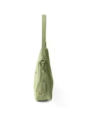 Prada Re-edition 2005 Nubuck And Saffiano-leather Mini Bag - Green