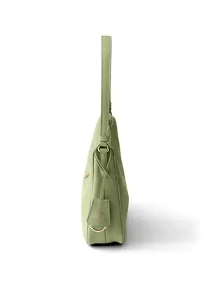 Prada Re-edition 2005 Nubuck And Saffiano-leather Mini Bag - Green