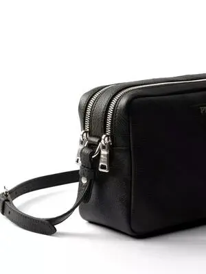 Prada Small Leather Shoulder Bag - Black