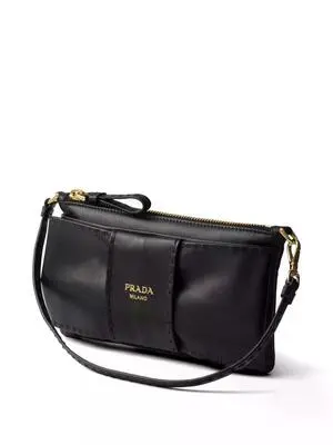 Prada Nappa Leather Zipper Pouch - Black