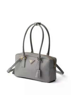 Prada Saffiano Leather Top Handle Bag - Grey