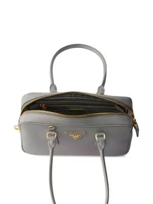 Prada Saffiano Leather Top Handle Bag - Grey