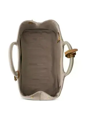 Prada Jardinière Large Cotton Canvas Handbag - Neutrals