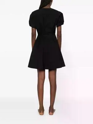 Loewe X Paula's Ibiza Anagram Embroidered Belted Dress - Black
