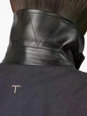 TOD'S Cropped Leather Bomber Jacket