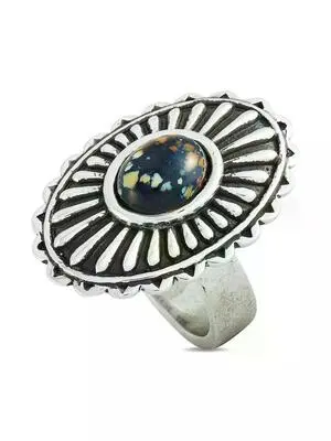 KING BABY STUDIO Large Starburst Concho Turquoise Ring