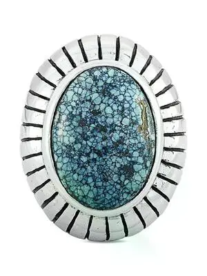 KING BABY STUDIO Turquoise Cabochon Dome Ring - Silver