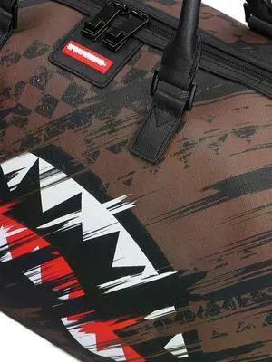 SPRAYGROUND Shark Print Checkered Duffle Bag