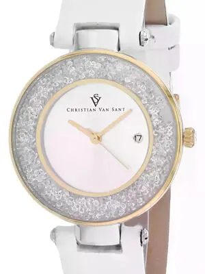 CHRISTIAN VAN SANT Dazzle 34mm Watch With Crystal-embellished Bezel - Silver