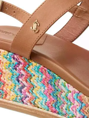 JIMMY CHOO Theia Wedge Heeled Sandals - Brown