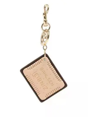 ANYA HINDMARCH Leibniz Keyring - Brown