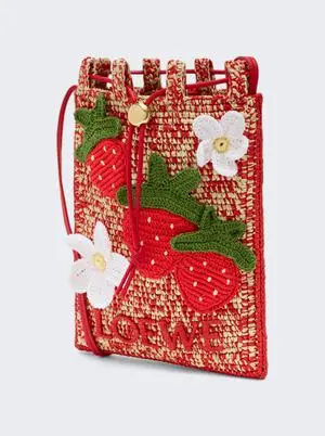 Loewe Strawberry Drawstring Pocket Pouch - Multicolor