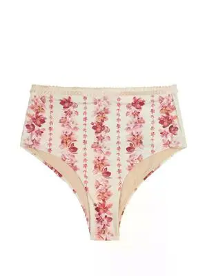 Agua Bendita Floral Ruffled Bikini Bottoms