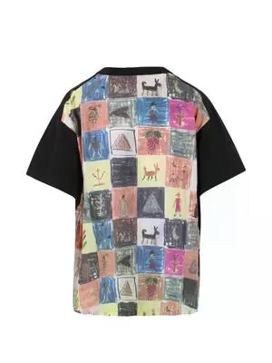 YOSHI KONDO Patchwork Graphic-print T-shirt