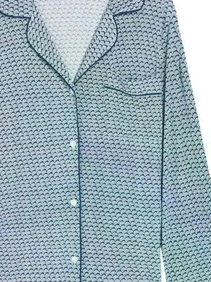 Eberjey Seashell-print Piped Pajamas Set
